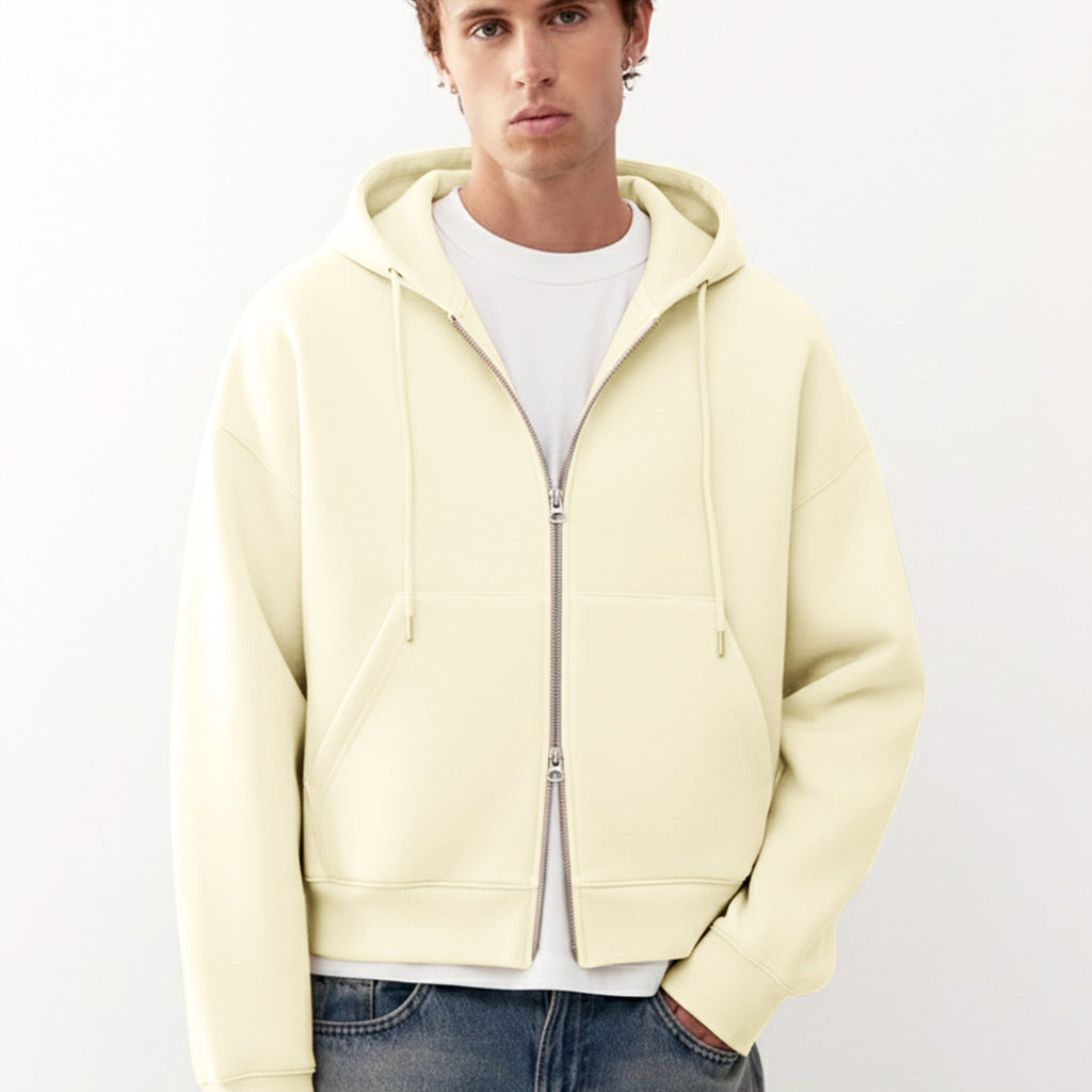 Dual Zip Cream Sweatshirt – ManiacLife.com