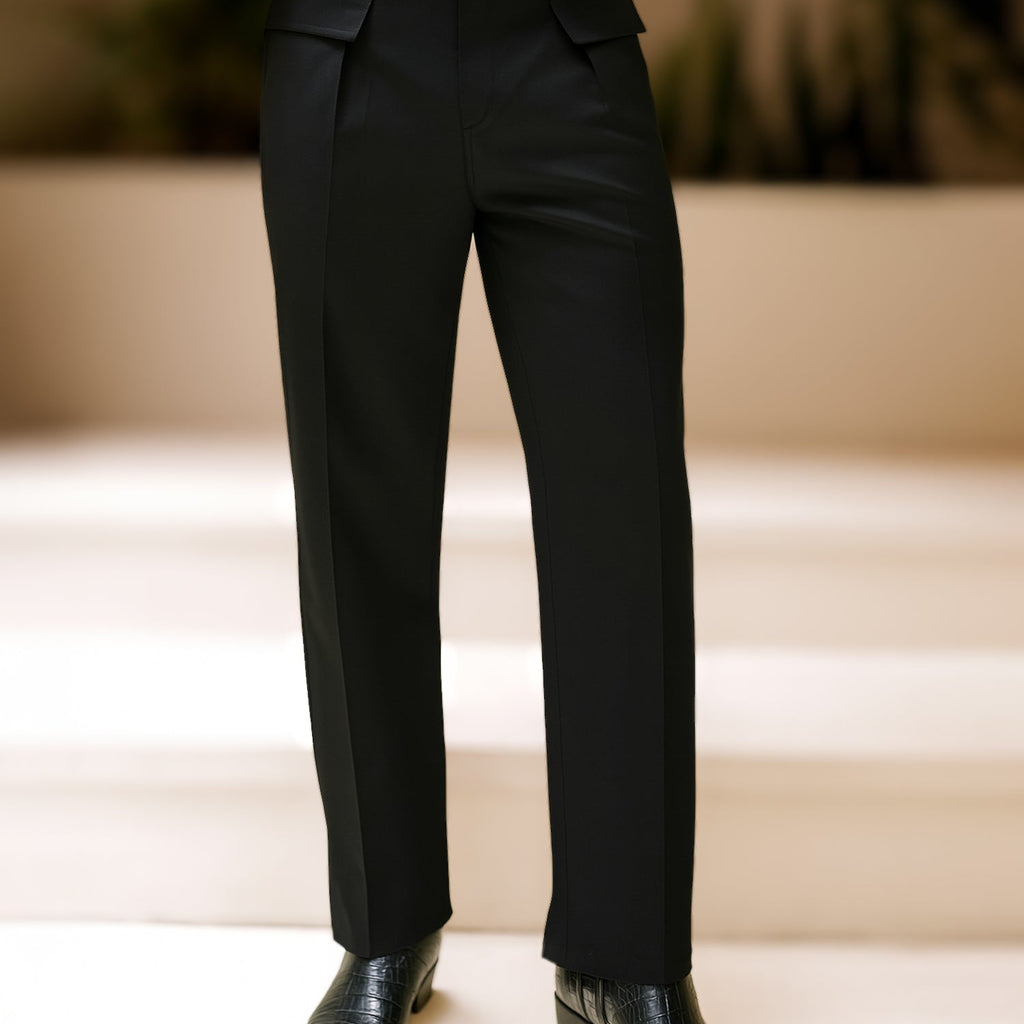 Ashton Button Black Trouser – ManiacLife.com