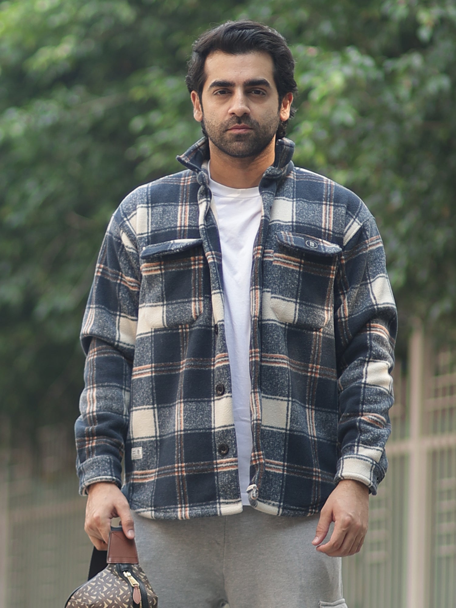 Checkered Black Shacket