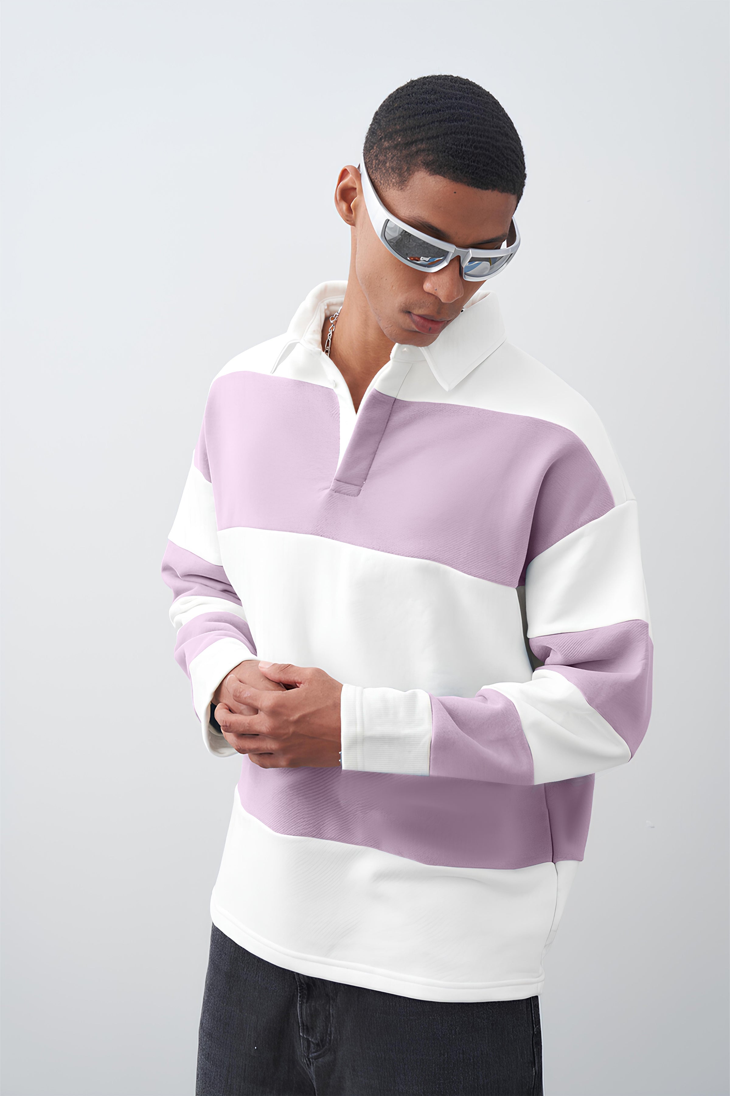 ColorBlock White Polo T-Shirt – ManiacLife.com